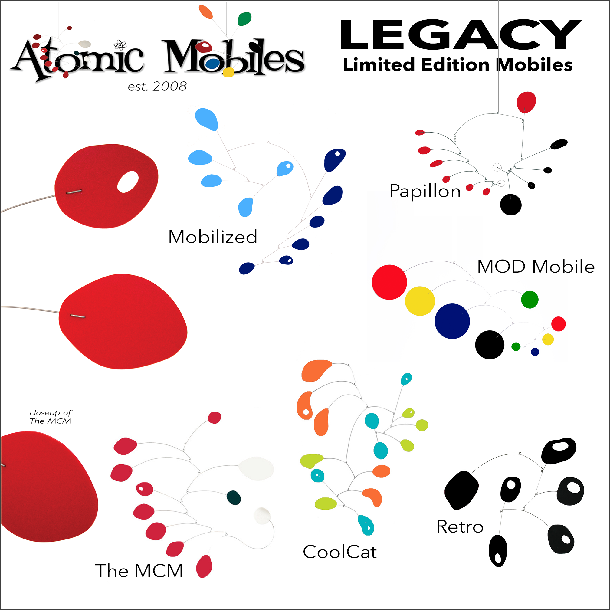 Legacy Atomic Mobiles - Limited Edition Custom Hanging Art Mobiles