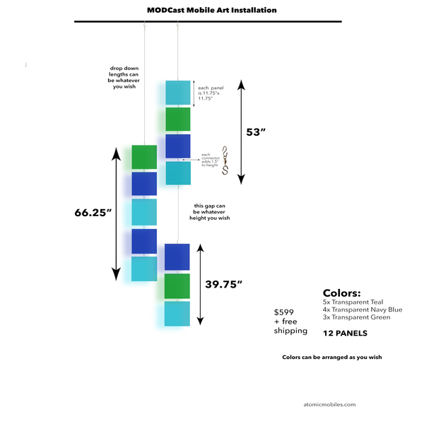 CUSTOM MODcast Mobile Art Intallation – Atomic Mobiles
