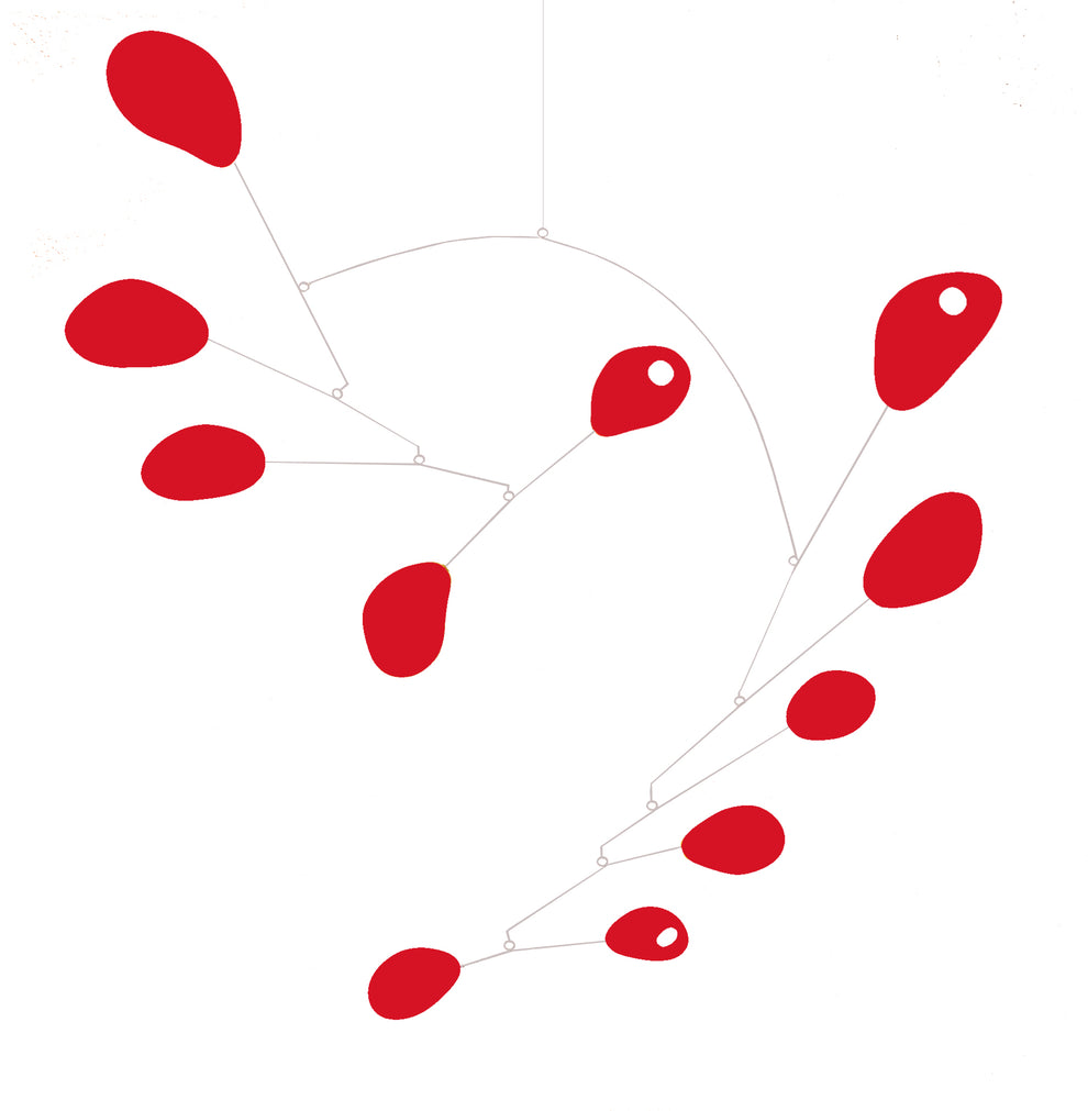 Mobilized Modern Art Mobile in Red for Benjamin Moore – Atomic Mobiles
