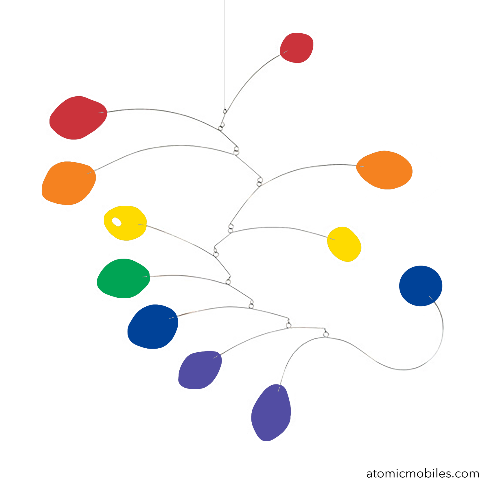 LGBTQ Pride The MCM Midcentury Hanging Art Mobile in Rainbow Flag ...